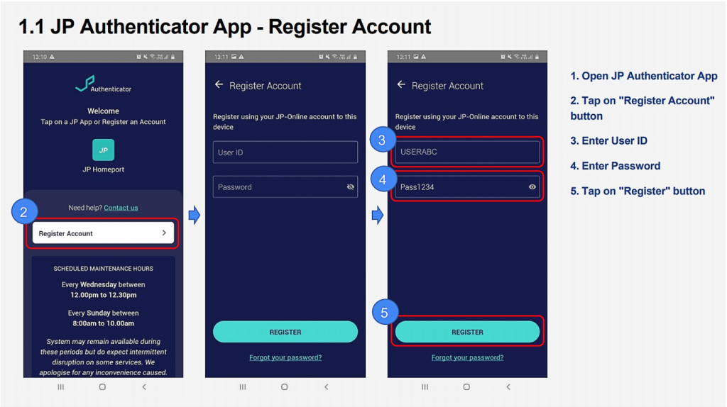 How can I register my JP-Online account? - Jurong Port