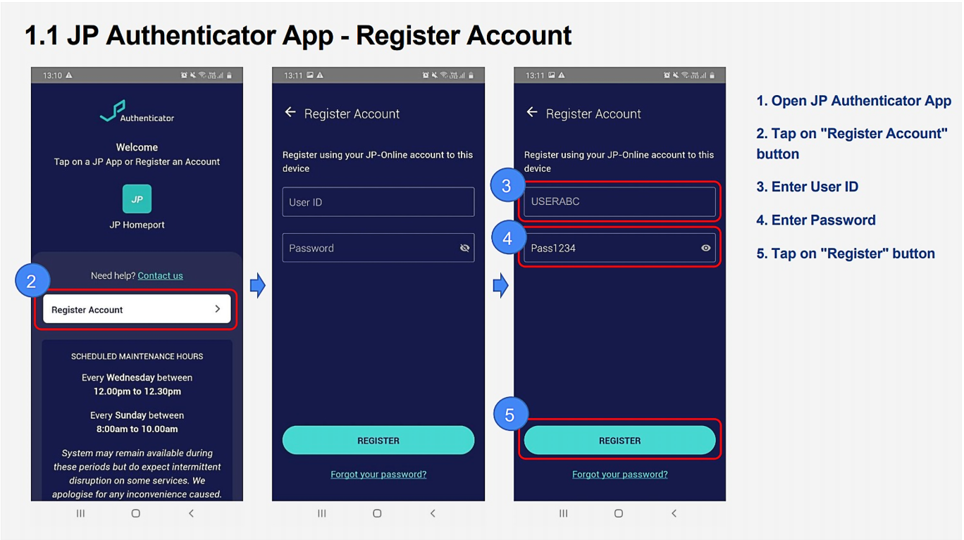 How can I register my JP-Online account? - Jurong Port